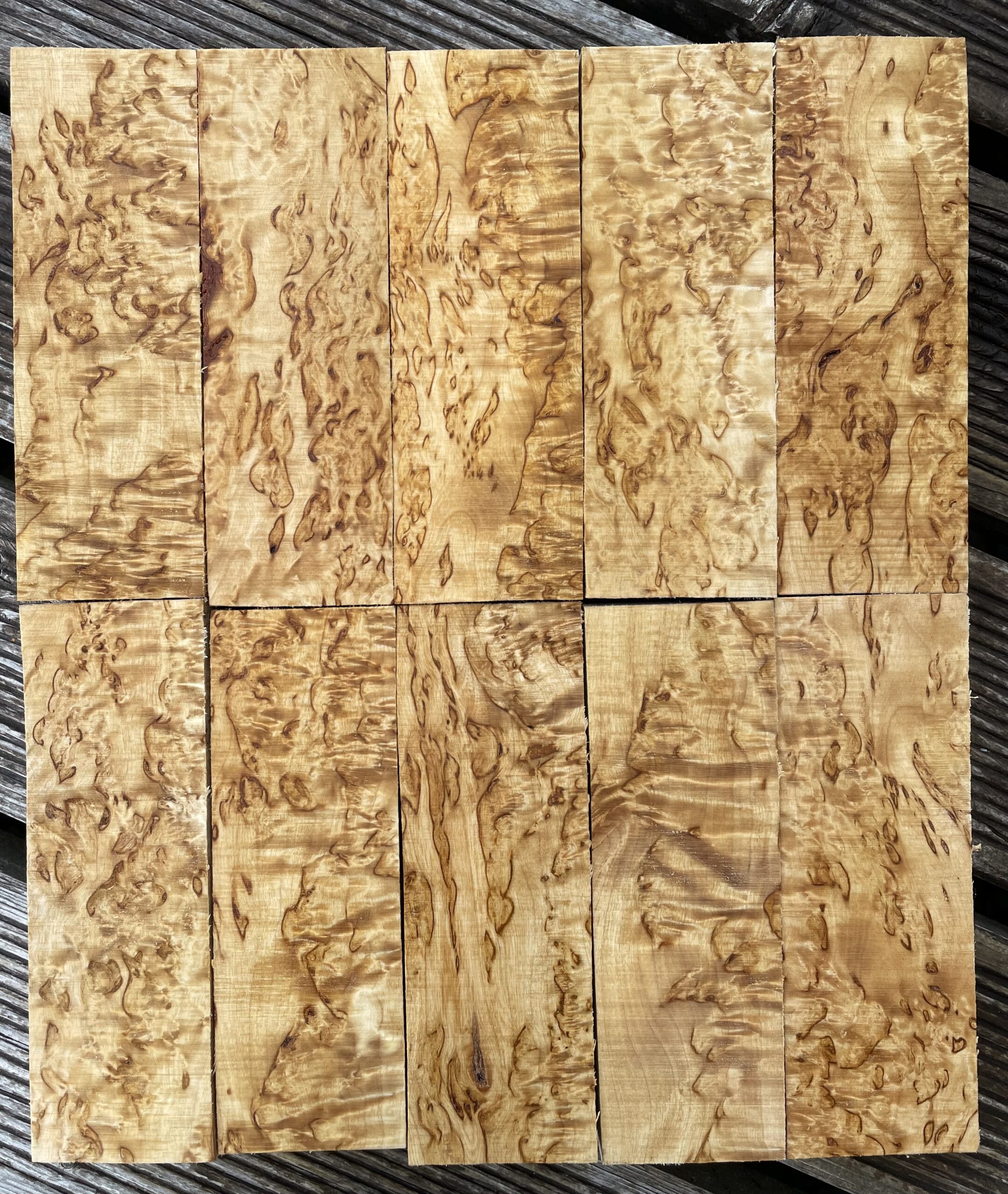 Masur birch wood block premium grade wood - Curlybirchwood